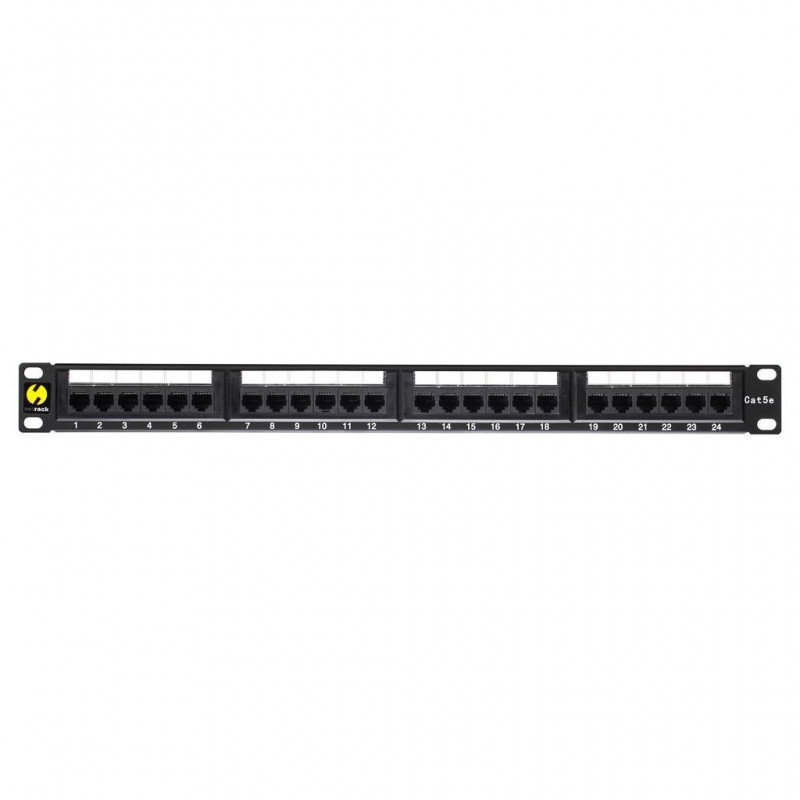 Netrack patch panel 19'' 24-port cat. 5e UTP, with shelf