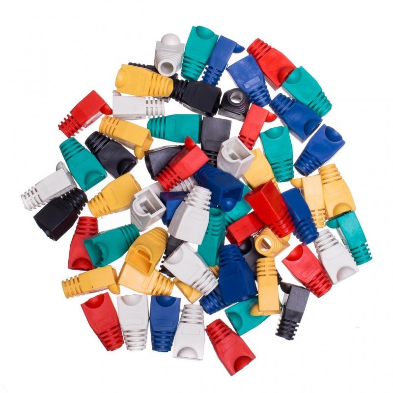 Netrack cover for RJ45 plug 8p assorted colors (100 pcs)