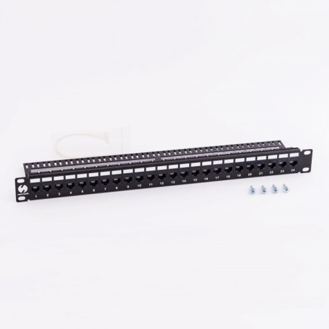 Patch panel keystone RACK 19" 24 porty, UTP, wyposażony 24xkeystone ...