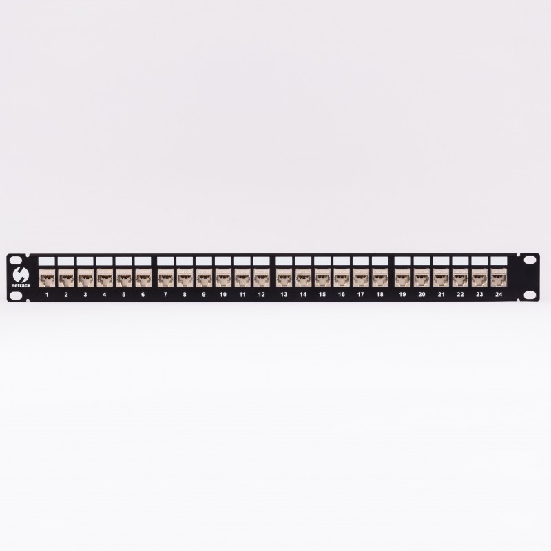 Netrack Keystone-Patchpanel 19" 24-Port, FTP, bestückt mit 24x Keystone ...