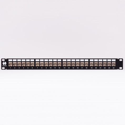 Patch panel keystone RACK 19" 24 porty, FTP, STP, wyposażony ...