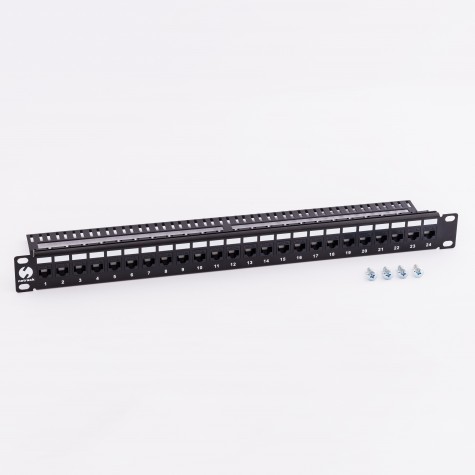 Patch panel keystone RACK 19" 24 porty, UTP, wyposażony 24xkeystone ...