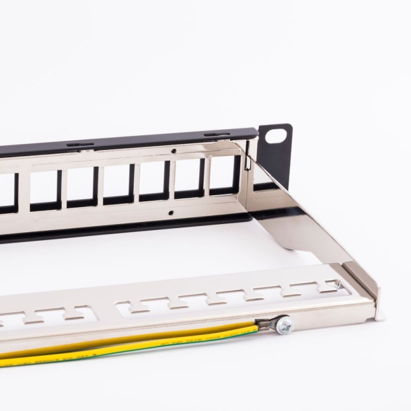 Netrack keystone patch panel 19" 24-ports, FTP, equipped with 24x ...