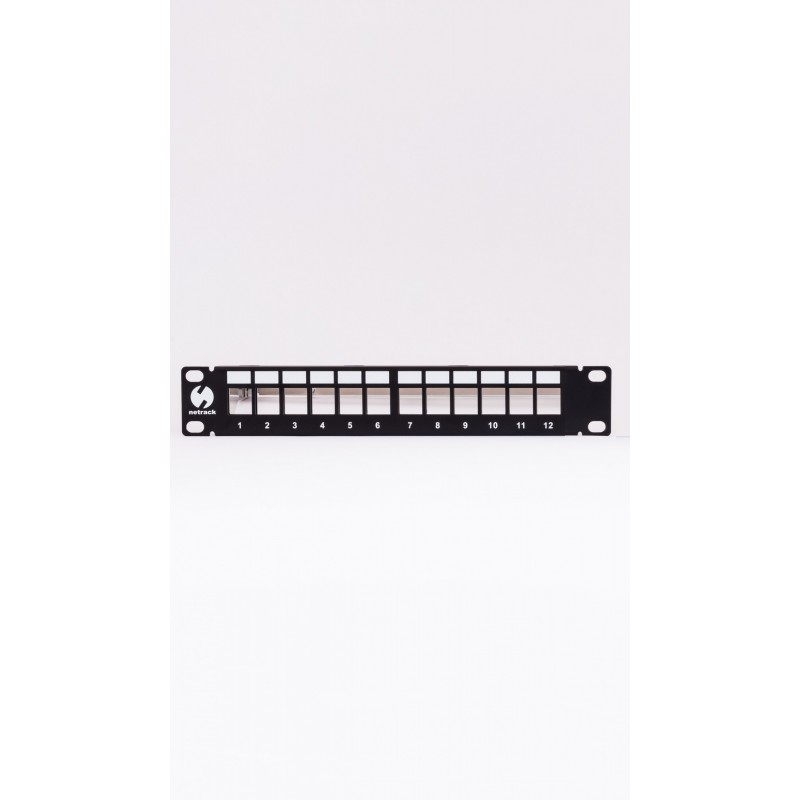 Netrack keystone patch panel 10" 12-ports, UTP, equipped with 12x ...