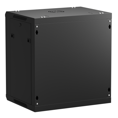 Netrack wall cabinet F-Line Rack 19", 12U/600x450mm - black, glass ...