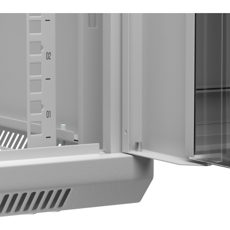 Netrack wall cabinet F-Line Rack 19", 12U/600x600mm - gray, glass doors ...