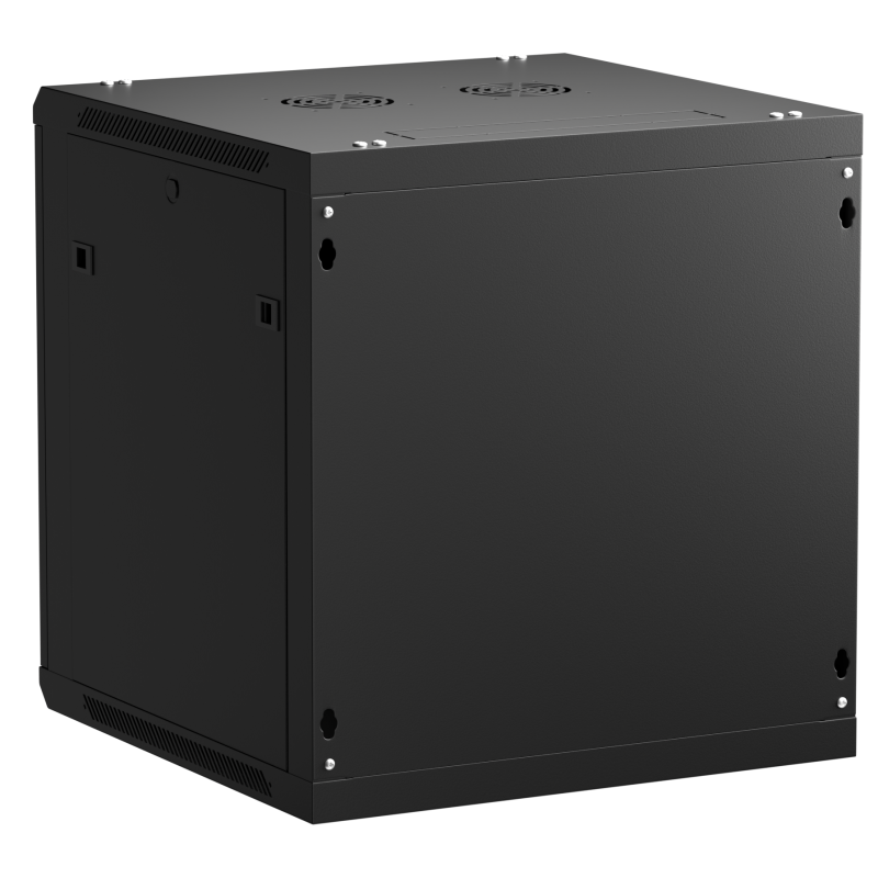 Netrack wall cabinet F-Line Rack 19", 12U/600x600mm - black, glass ...
