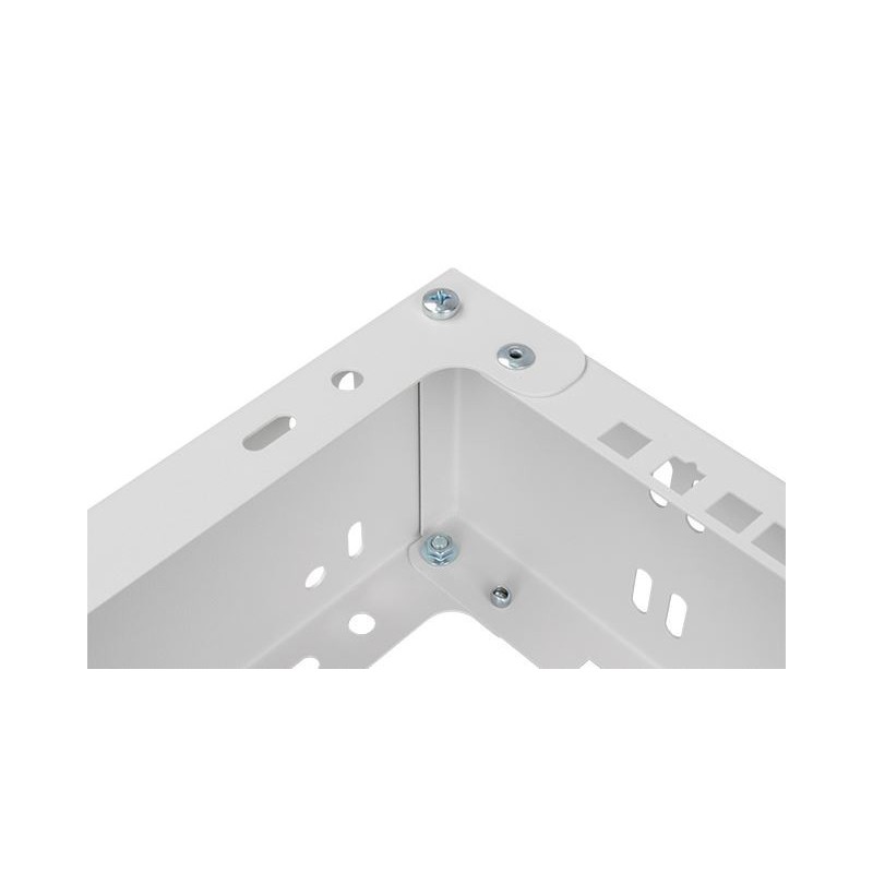 Uchwyt RACK 19" 2U na ścianę, rama 19", Netrack R-Line, szary