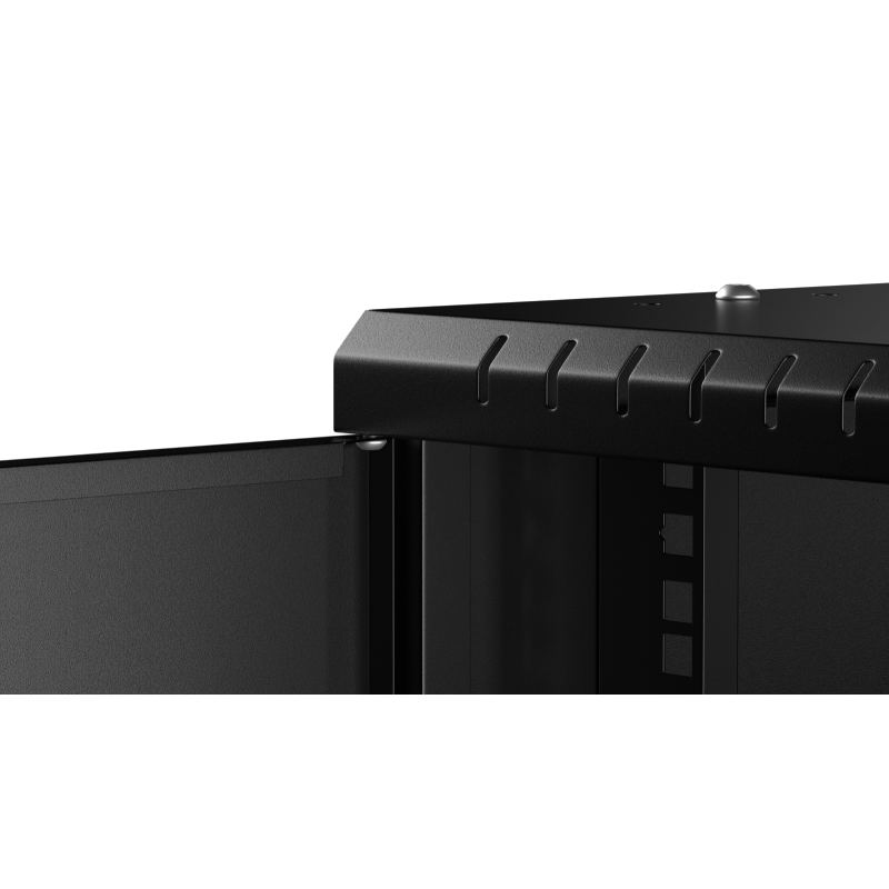 Netrack ECO-Line Rack 19", 12U/450mm - black, metal door