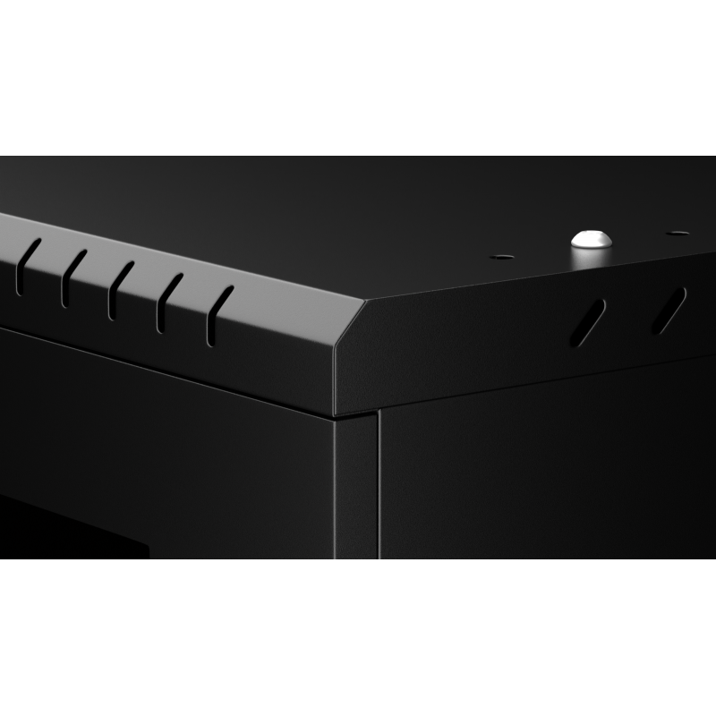 Netrack ECO-Line Rack 19", 12U/450mm - black, metal door