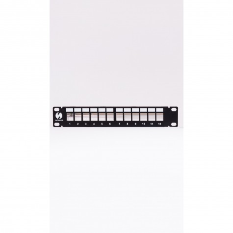 Netrack patch panel keystone 10" 12-ports, UTP, equipped with 12x ...