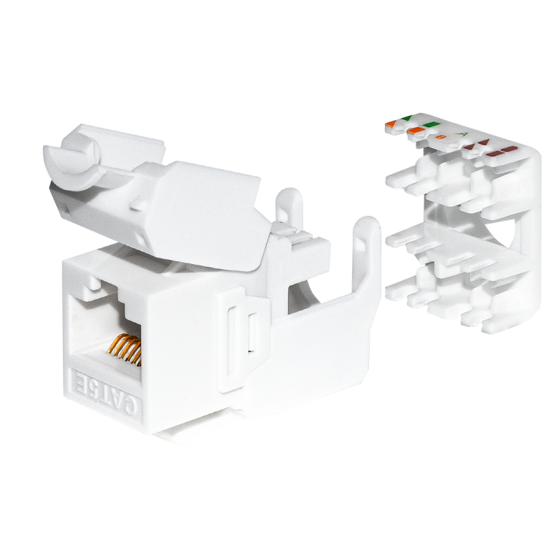 Netrack keystone module Jack RJ45 cat. 5e UTP, toolless, white
