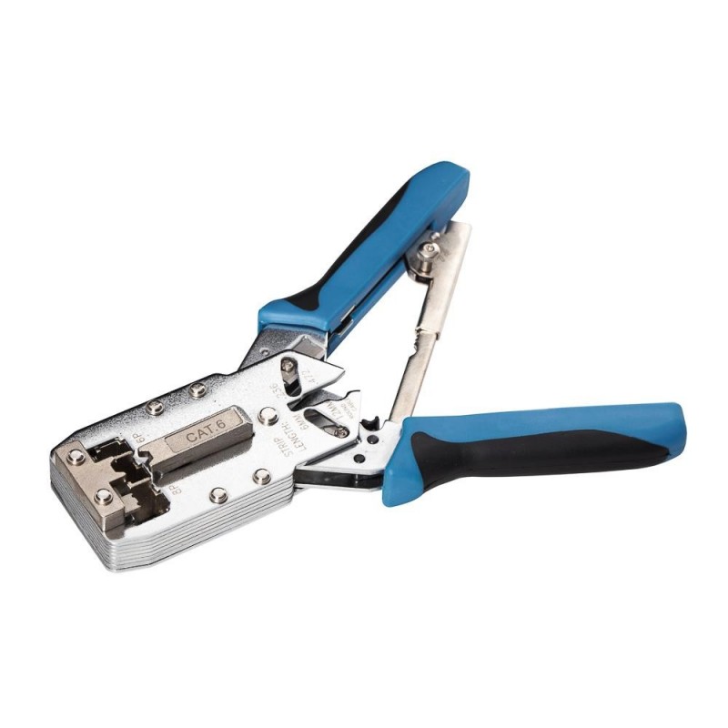 Netrack crimper with pressure monitoring RJ45 8p+6p+4p+AMP cat. 6